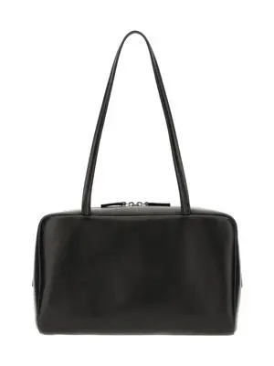 THE ROW Astra Leather Bowling Bag - Black