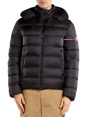 Moncler Ravenlock Hooded Short Down Jacket - Black