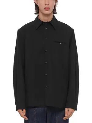 Helmut Lang Wool Shirt Jacket - Black