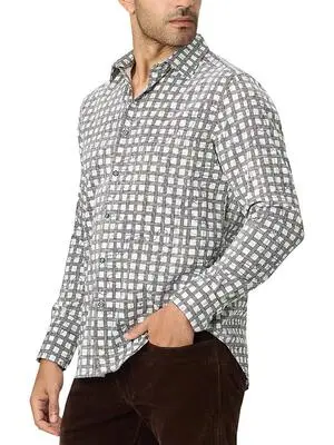 Robert Graham Sanger Slim Fit Cotton Blend Check Woven Shirt - Multi
