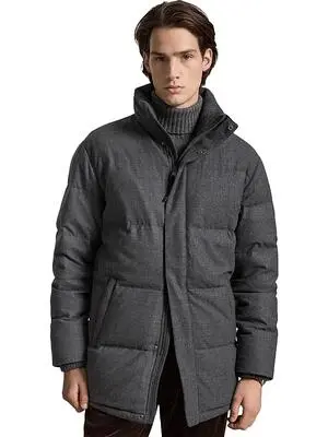 Polo Ralph Lauren The Decker Wool Blend Down Coat - Grey