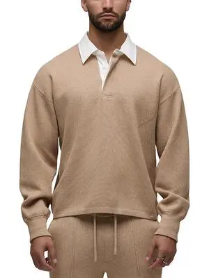 Hudson Jeans Contrast Collar Cotton Blend Polo Shirt - Costa