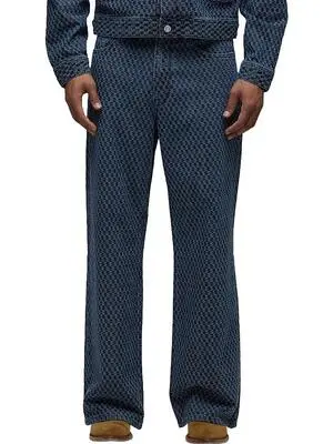 Hudson Jeans Luca Wide Leg Weave Pattern 32 Jeans - Studio