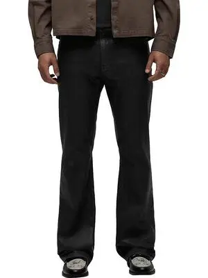 Hudson Jeans Walker Kick Flare 34" Jeans - Coated Phantom