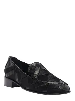 ALEXANDRE BIRMAN Annelise Calf Hair Loafers - Black
