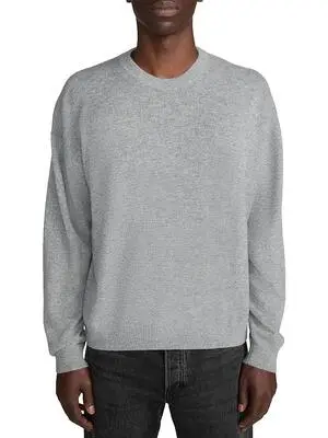 FRAME Lightweight Cashmere Sweater - Light Grey Multi