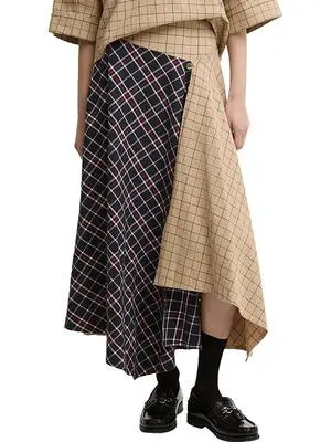 Barbour Dalbury Asymmetric Skirt - Multi Check