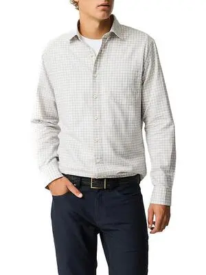 Rodd & Gunn Mckerrow Cotton & Linen Checked Shirt - Oat