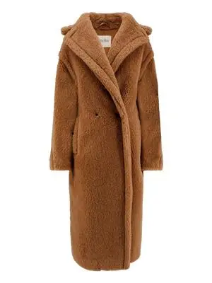 Max Mara Teddy Camel Hair And Silk Coat Multicolor