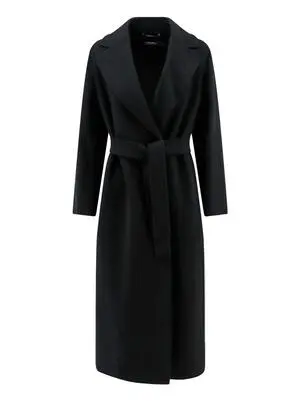 Max Mara Poldo Virgin Wool Coat - Black