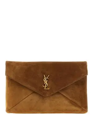 Saint Laurent Envelope Clutch Bag - Brown
