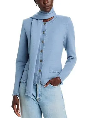 Kobi Halperin Kobi Halperin Gracie Round Neck Ribbed Trim Sweater Frost
