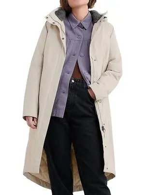 SEASALT CORNWALL Janelle Waterproof Hooded Raincoat Beige