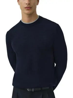 Simkhai Barret Double Layer Crewneck Wool Sweater - Midnight Multi