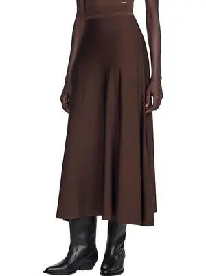 Sandro Giovanna Semi Sheer Maxi Skirt - Brown