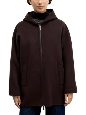 Gerard Darel Alva Wool Hooded Coat - Cinnamon