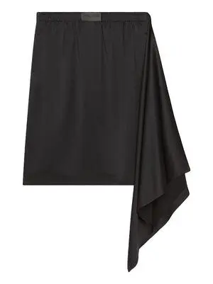COURREGES Draped Satin Skirt - Black