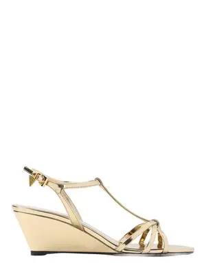 Prada Calf Leather Wedges - Silver