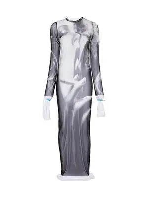 JEAN PAUL GAULTIER Graphic Print Dress - Black