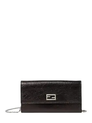 Fendi Calf Leather Tote Bags - Black