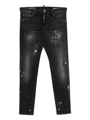 Dsquared2 Regular & Straight-leg Denim Jeans - Black