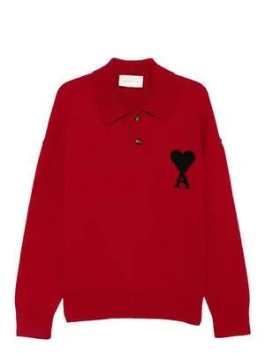 AMI Paris Polo Shirts - Red