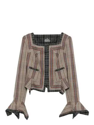 VIVIENNE WESTWOOD Checked Tweed Jacket - Gray