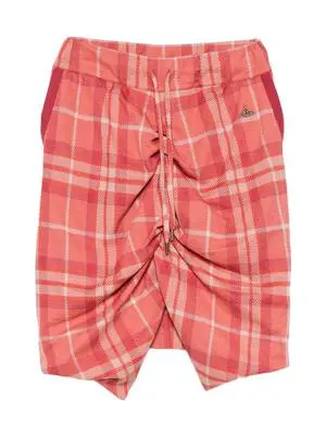 VIVIENNE WESTWOOD Cotton Check Pattern Skirt - Red