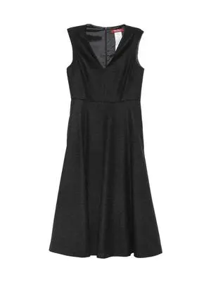 Max Mara Sleeveless A-line Midi Dress - Gray