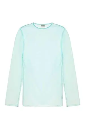 Dries Van Noten Light Organza Camille Top - Blue