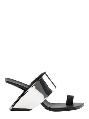 United Nude United Nude Loop Toe Hi Sandals Silver/black