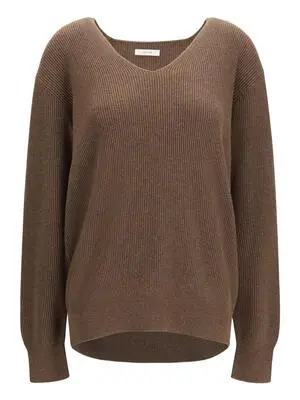 THE ROW Phef Cotton And Cashmere Sweater - Brown