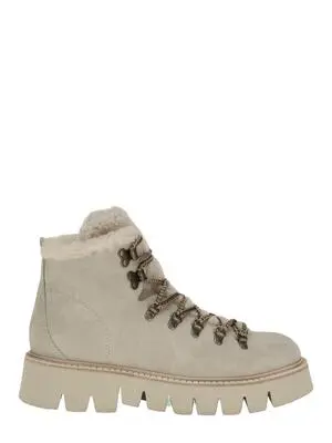 PEDRO GARCIA Salama Lace-up Ankle Boots - Beige