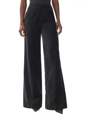 Saloni Walli-b Velvet Trousers - Black