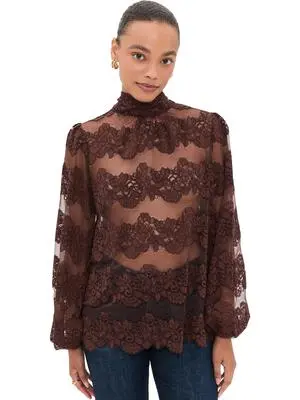 MAUDE CLUB Shana Top - Brown