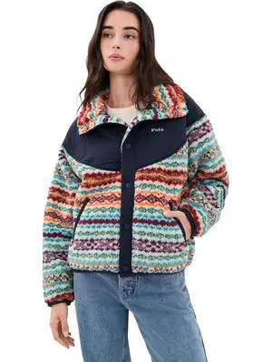 Polo Ralph Lauren Jacquard Knit Funnel Neck Jacket - Multi