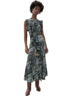 Ulla Johnson Ameline Silk Dress - Prussian
