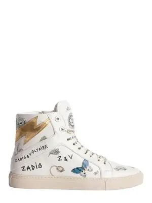 Zadig&Voltaire Zv1747 Leather High-top Trainers - Flash