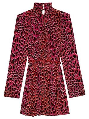 Zadig&Voltaire Zadig&Voltaire Ryde Leopard Silk Dress Rose