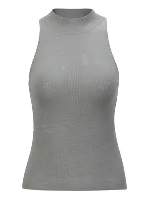 NUAJE NUAJE May Halterneck Wool And Silk Knit Tank - Grey
