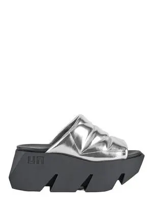 United Nude Bull Puffy Slide Sandals - Silver