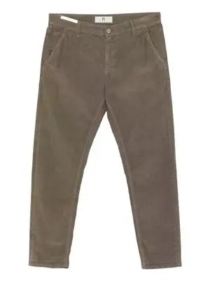 PT TORINO Corduroy Tapered Trousers - Brown
