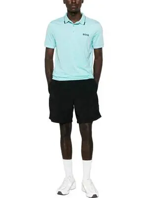 BOSS Logo-print Polo Shirt - Blue