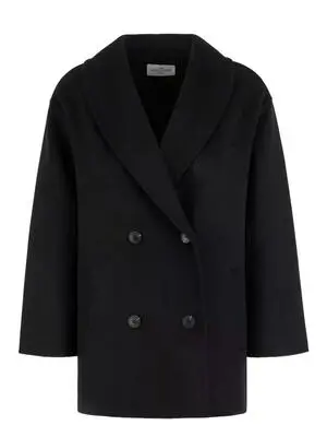THE DYNAMIS STUDIO Double-breasted Wool Coat - Black