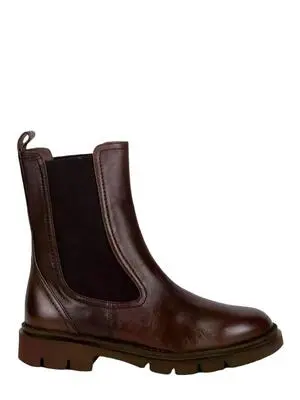 Status Elasticated-panel Leather Chelsea Boots - Brown