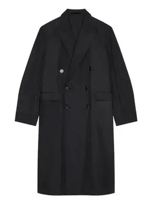 GIVENCHY Couture Seam Double-Breasted Coat In Poplin