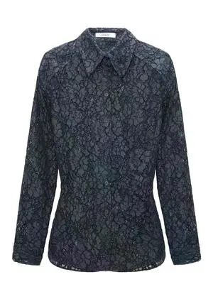 Dorothee Schumacher Powerful Guipure-lace Shirt - Grey