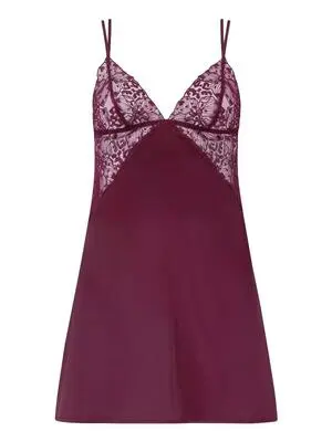 FLEUR OF ENGLAND Viola Lace-trim Babydoll - Red