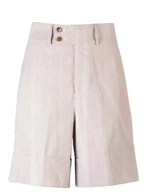 BERWICH Berwich Striped Tailored Shorts Neutrals