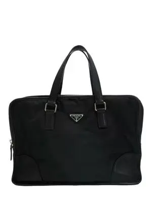 PRADA Prada Enameled Metal Triangle Briefcase